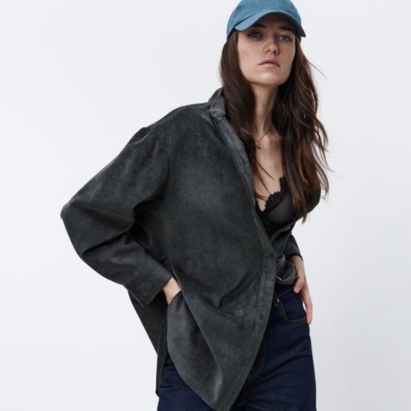 Zara | Jackets & Coats | New Zara Oversized Overshirtjacket Blazer ...